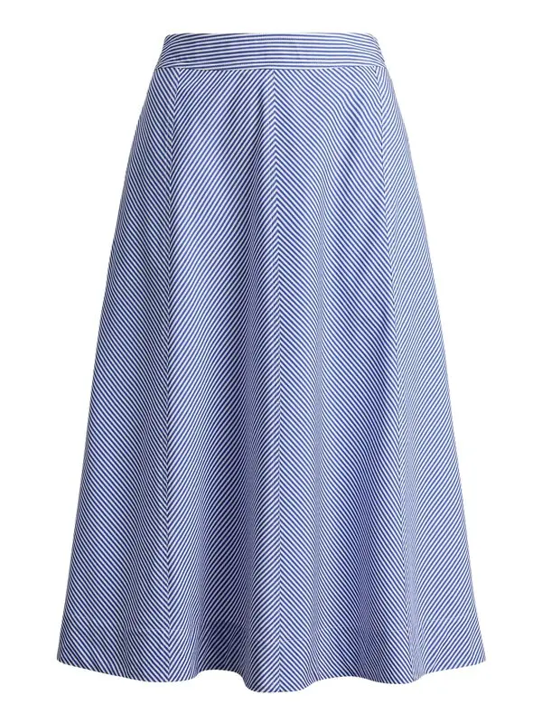 Ralph Lauren Striped A-line Skirt - Blue