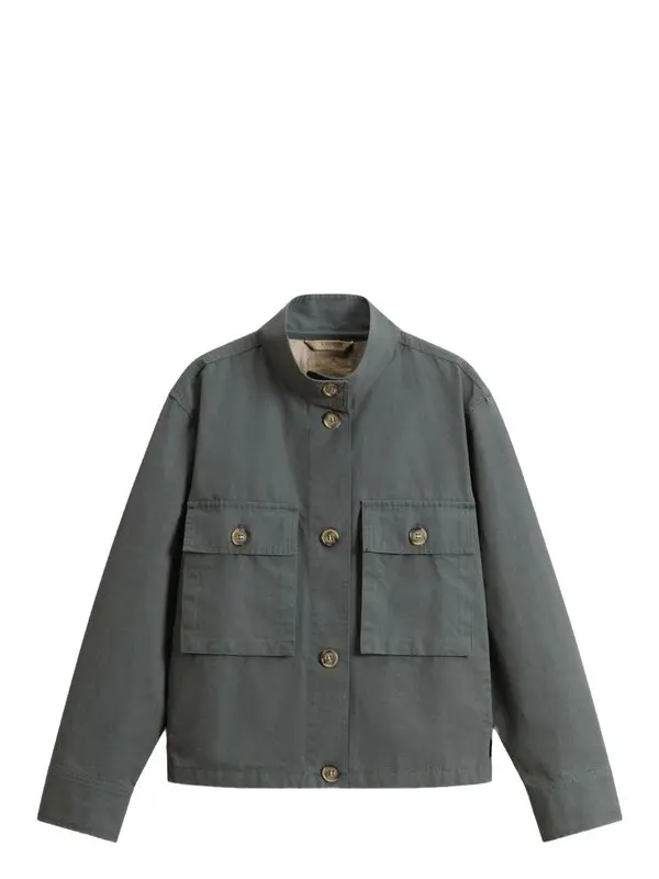 Woolrich Canvas Field Overshirt - Green