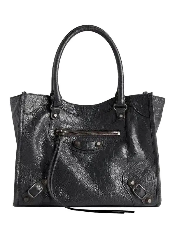 Balenciaga Le City Mini Leather Tote - Black