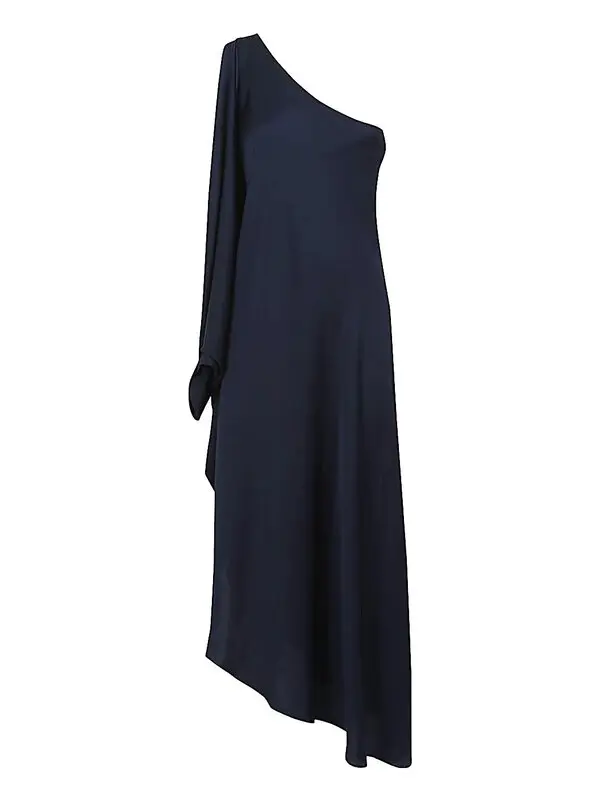 NOUVELLE SILK95FIVE Silk Asymmetric Dress - Blue