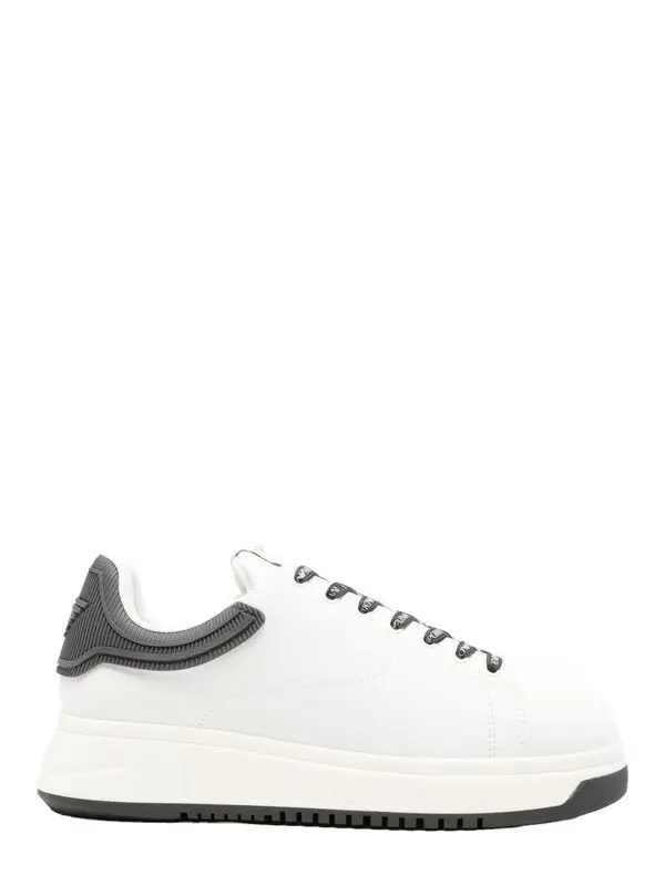 Emporio Armani Leather Sneakers - Grey