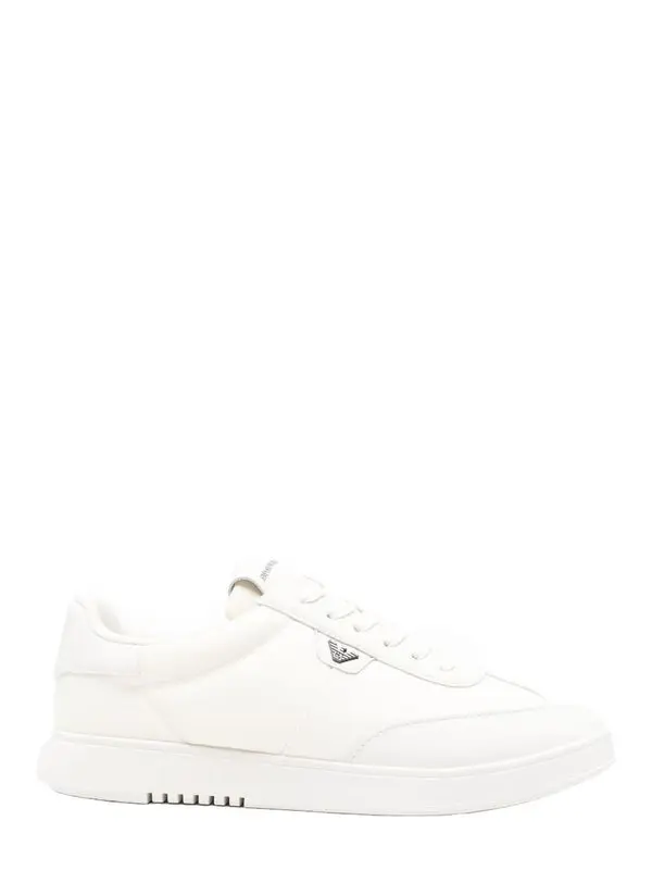 Emporio Armani Leather Sneakers - White