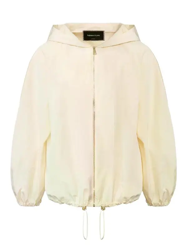 Fabiana Filippi Hooded Drawstring Coat - Neutrals