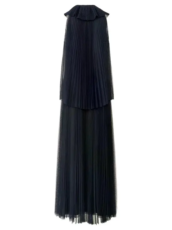 Fabiana Filippi Pleated Layered Dress - Blue