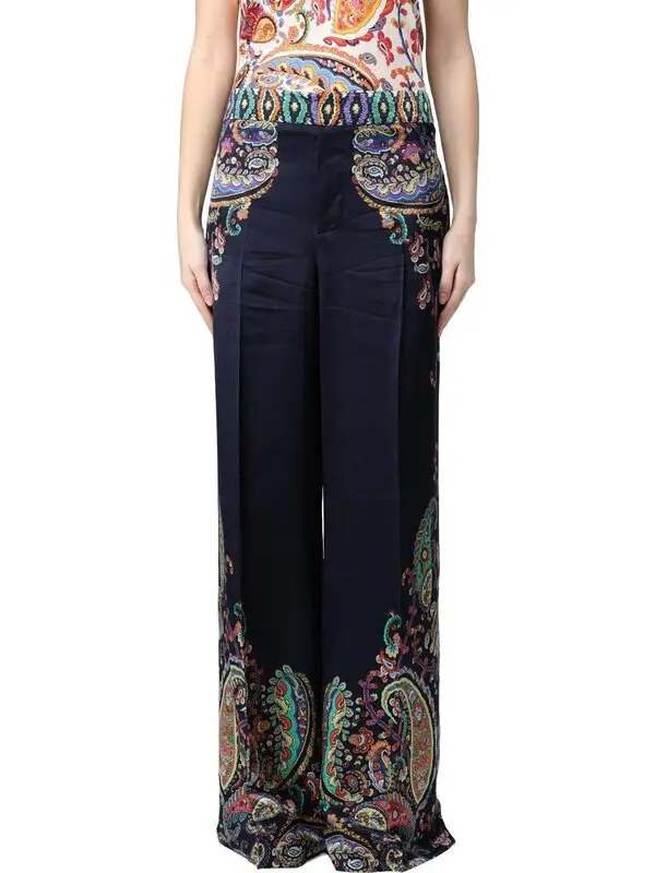 Etro Paisley Print Palazzo Trousers - Multicolor