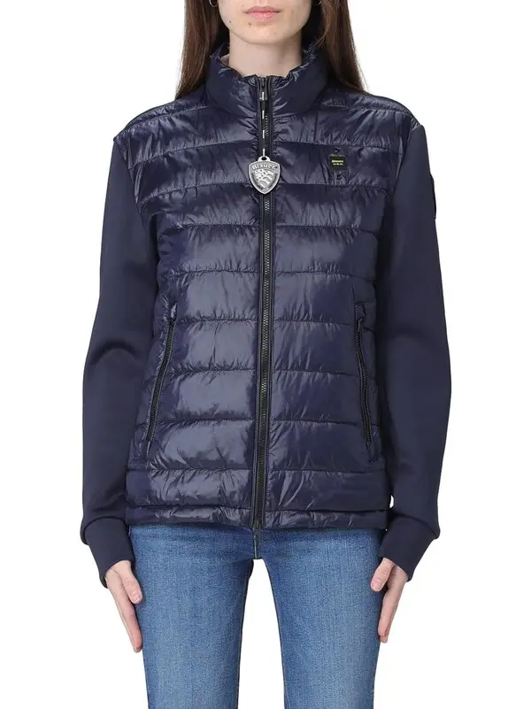 BLAUER. Padded Down Jacket With Zip - Blue