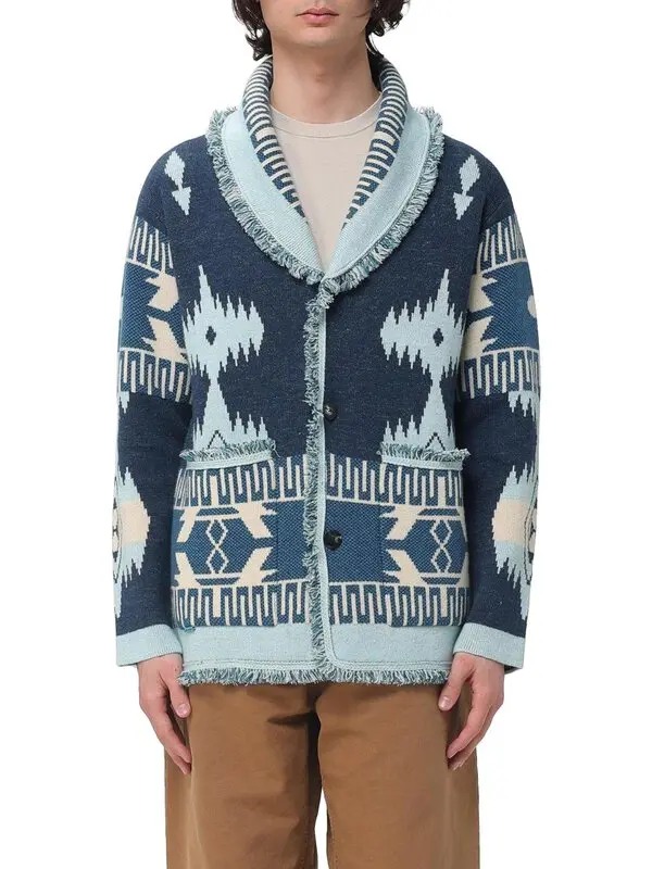 Alanui Jacquard Cotton Cardigan - Navy