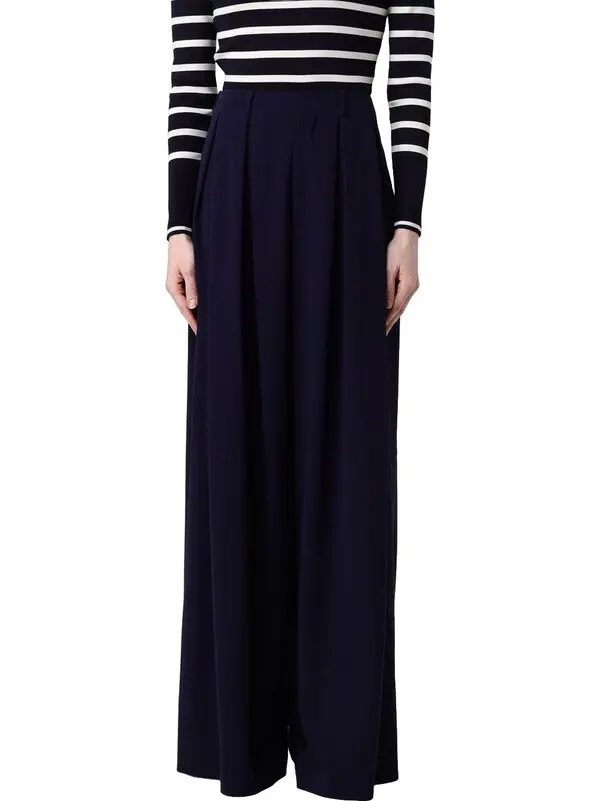 Ralph Lauren Wool Palazzo Trousers - Blue