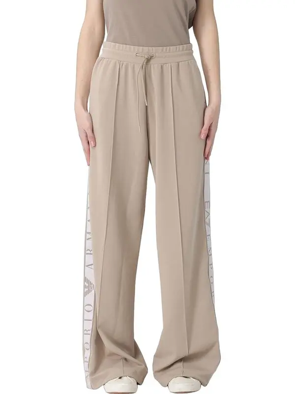 EA7 Wide Leg Trousers - Beige