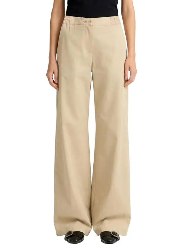 PATOU Organic Cotton Wide-leg Pants - Nude
