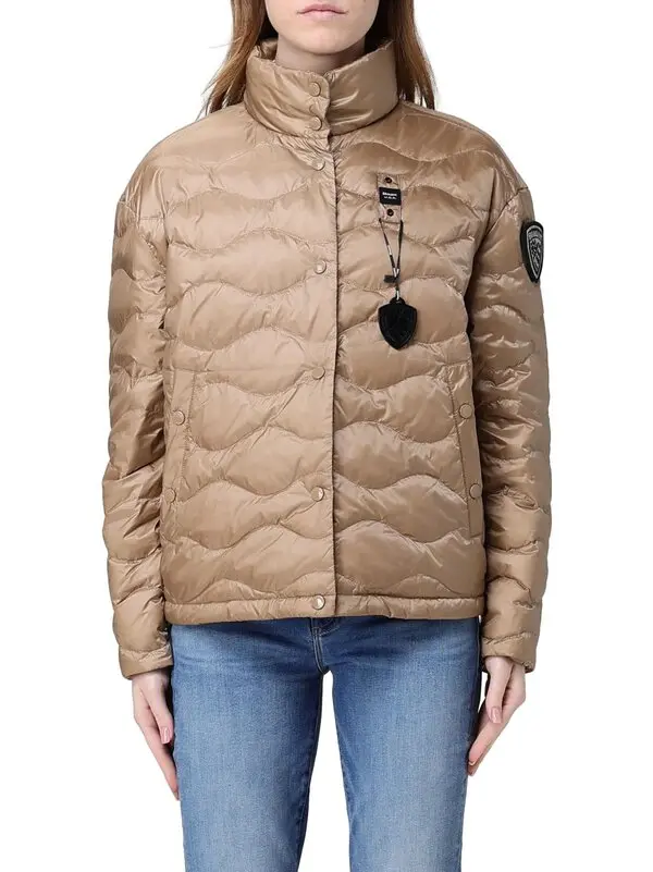 BLAUER. Padded Nylon Down Jacket - Beige