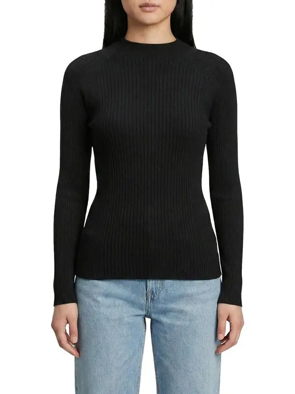SA SU PHI Cashmere And Silk Ribbed Crewneck Sweater - Black