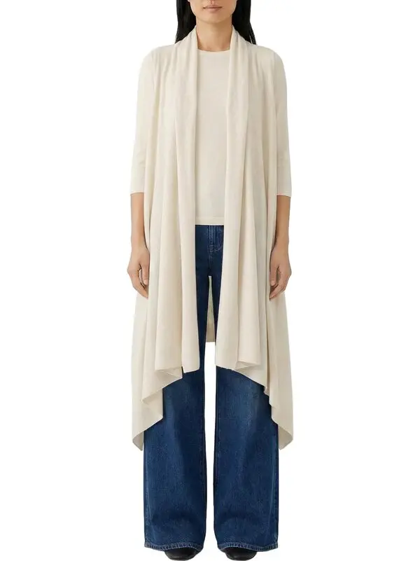 SA SU PHI Long Cashmere And Silk Vest - Ivory