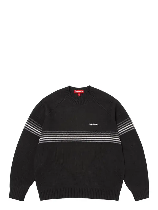 Supreme Raised Stripe Sweater - Black