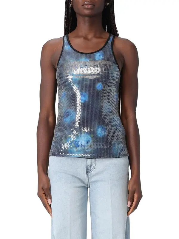 DIESEL® Sequin Embellished Tank Top - Black