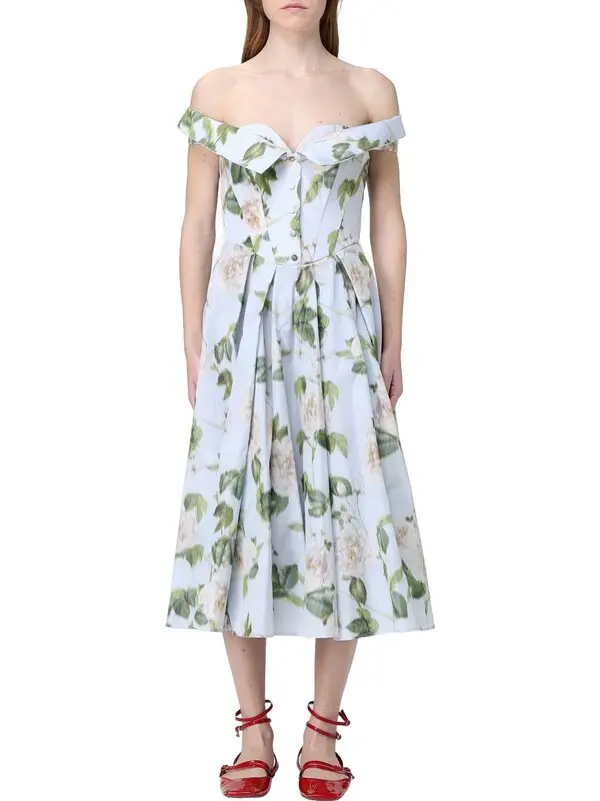 Antonio Marras Floral Print Dress - Gnawed Blue