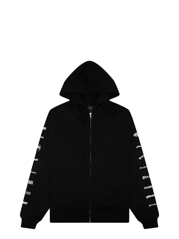 PLEASURES Woodmark Zip Hoodie - Black