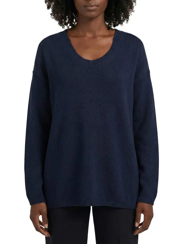 ALLUDE Pullover Sweater - Blue 1