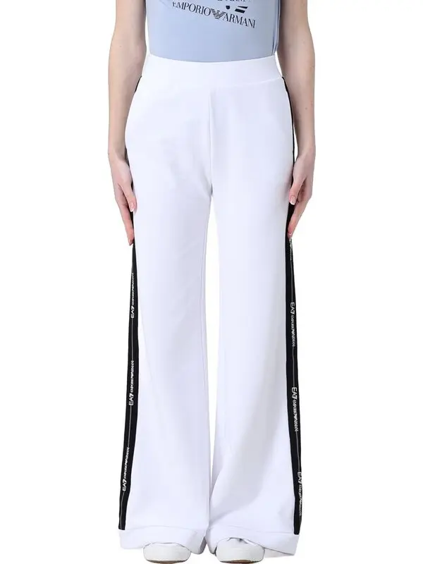 EA7 Wide Leg Pants - White