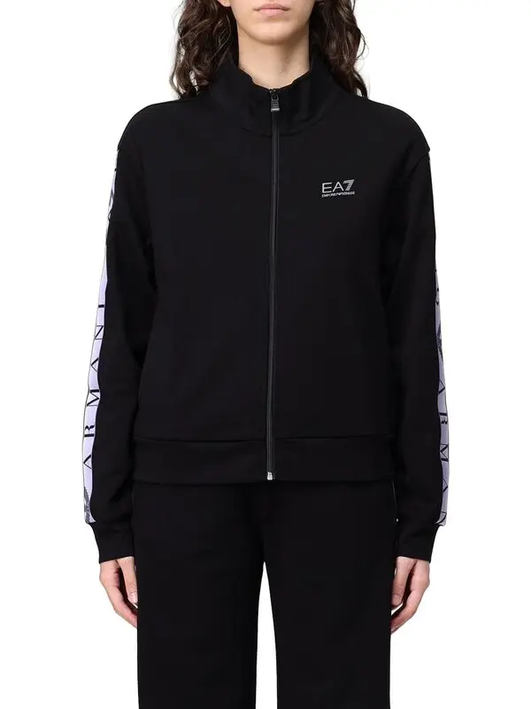 EA7 Zip Through Sweatshirt - Black