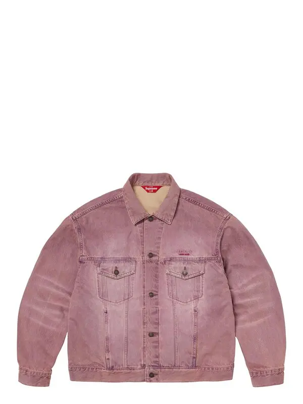 Supreme Denim Trucker Jacket - Purple