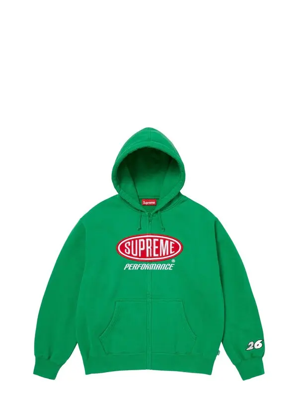 Supreme Performance Zip Up Hooded Sweatshirt - Green