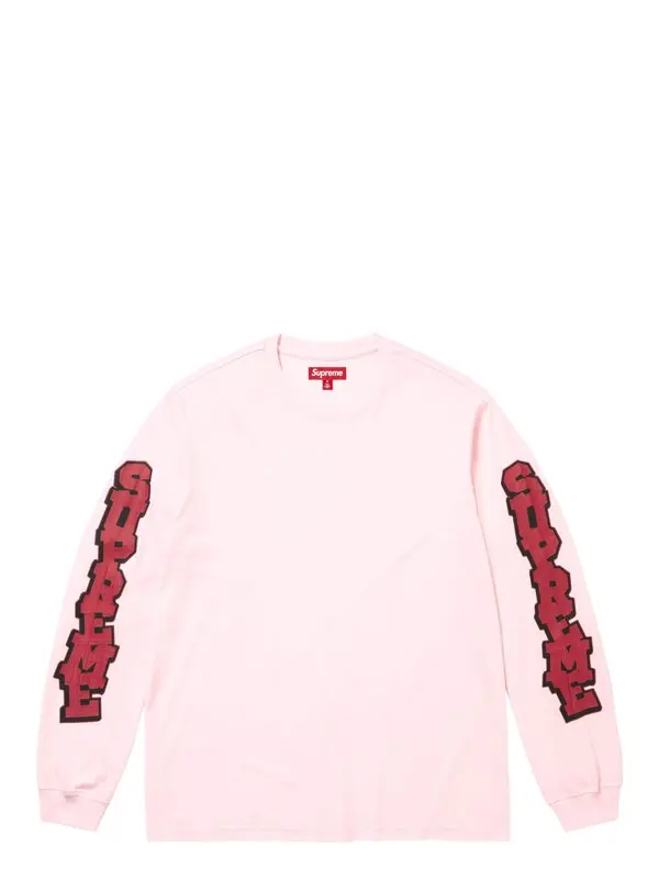 Supreme Cracked Sleeve Long-sleeve Top - Pink