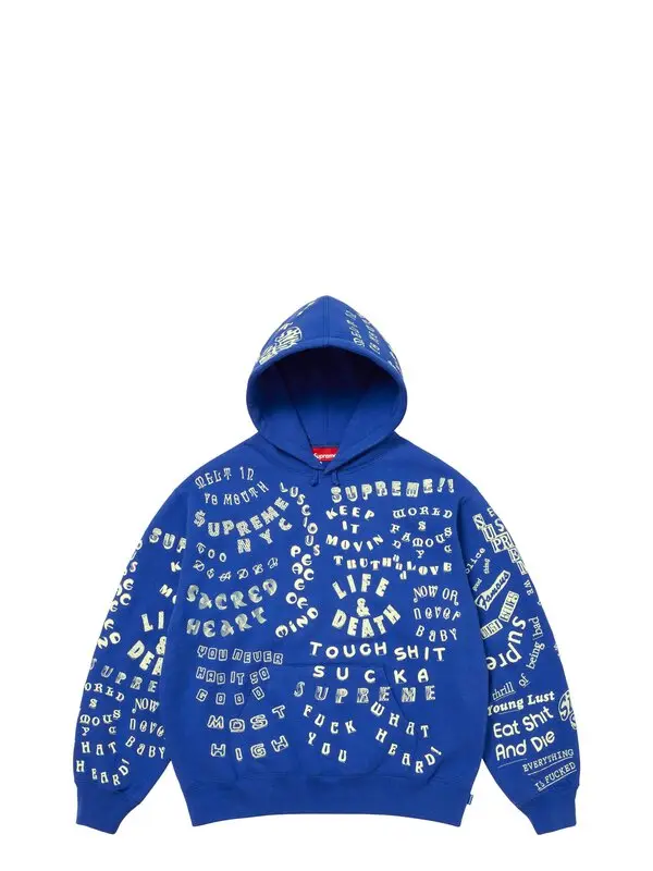 Supreme Too Deadly Hooded Sweatshirt - Blue