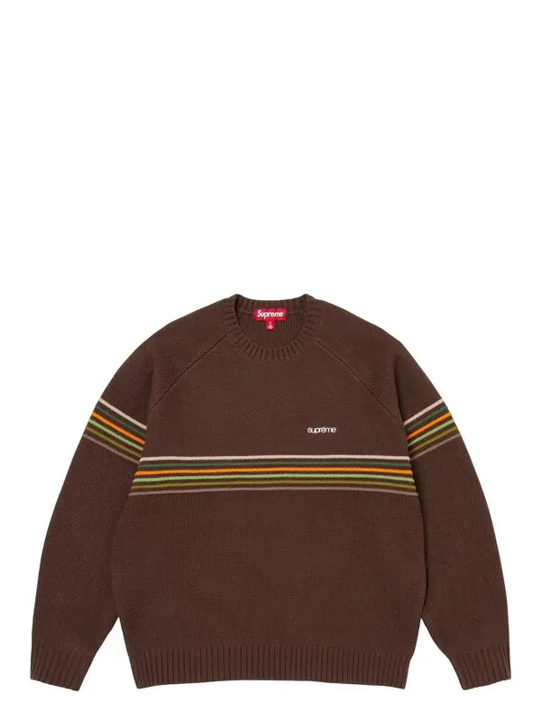 Supreme Striped Sweater - Brown