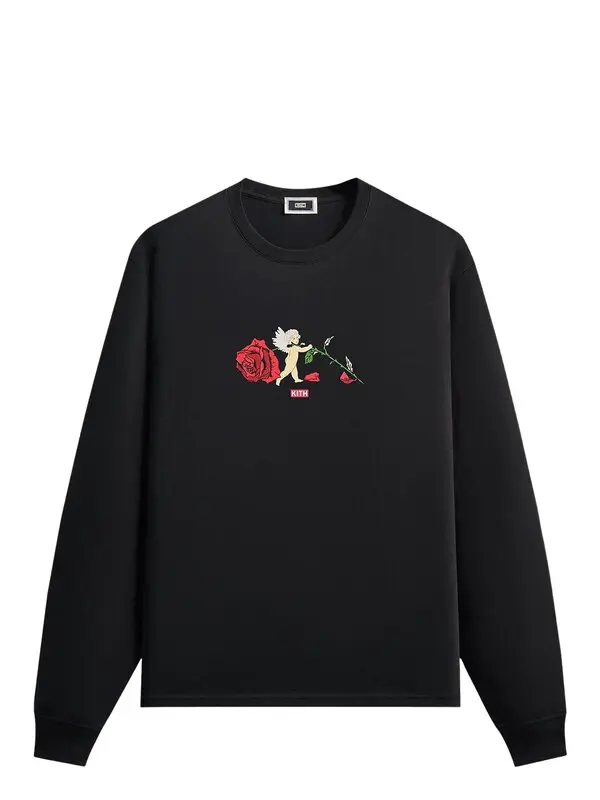 Kith Cupid Rose Long Sleeve Tee - Black