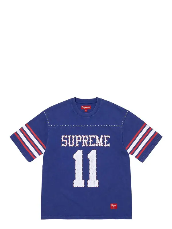 Supreme Studded Short-sleeve Top - Blue