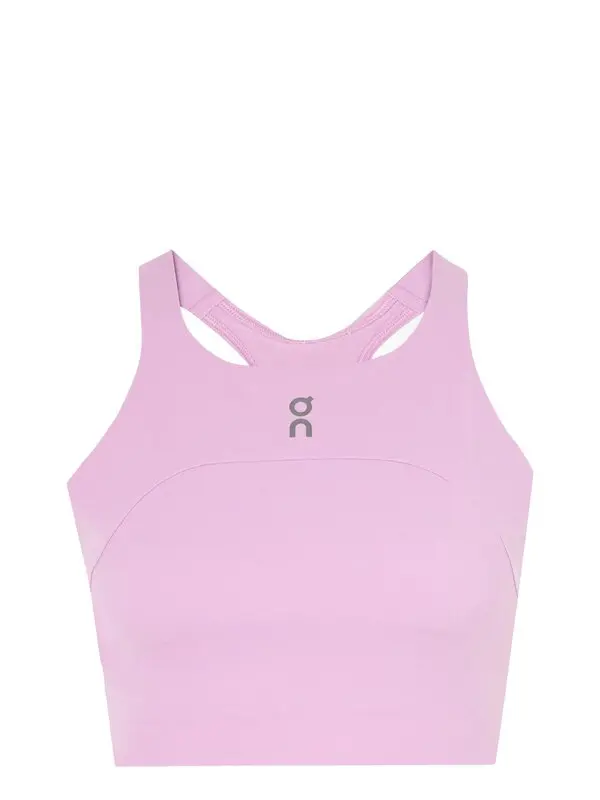 On Performance Paneled Cutout Stretch Recycled-jersey Sports Bra - Pink