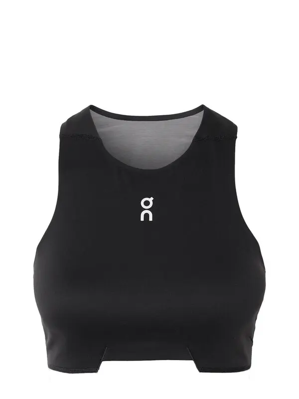 On Train 2-in-1 Cropped Top - Black