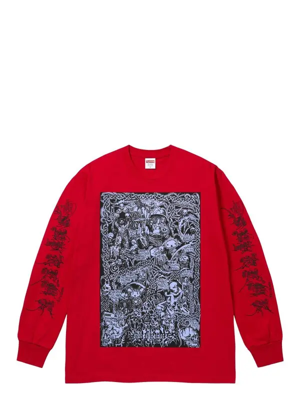 Supreme Long-sleeve Tee - Red