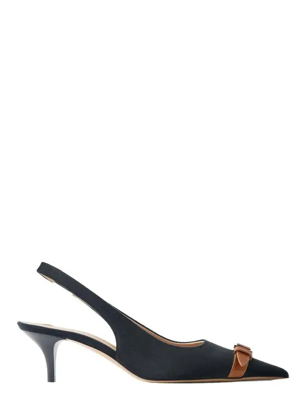 JW Anderson Buckled Velvet Slingback Pumps - Black