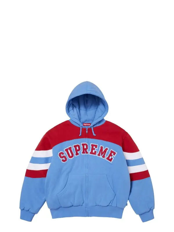 Supreme Hooded Zip-up Sweatshirt - Blue