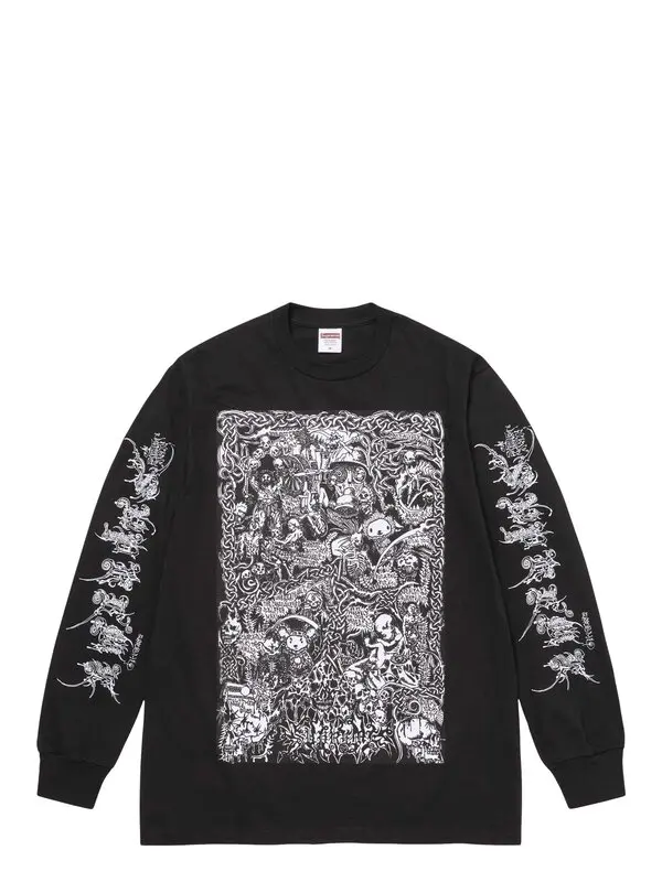 Supreme Long-sleeve Tee - Black