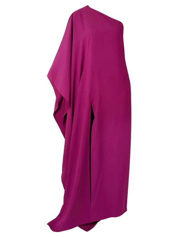 TALLER MARMO Paloma Scarf-detailed One-shoulder Maxi Dress - Purple