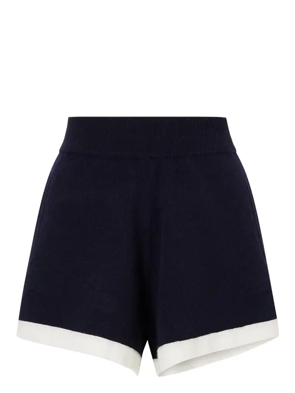 ALLUDE Cashmere Relaxed Fit Shorts - Black