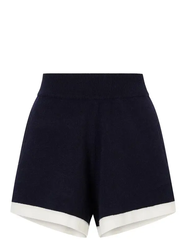 ALLUDE Cashmere Relaxed Fit High-waisted Shorts - Black