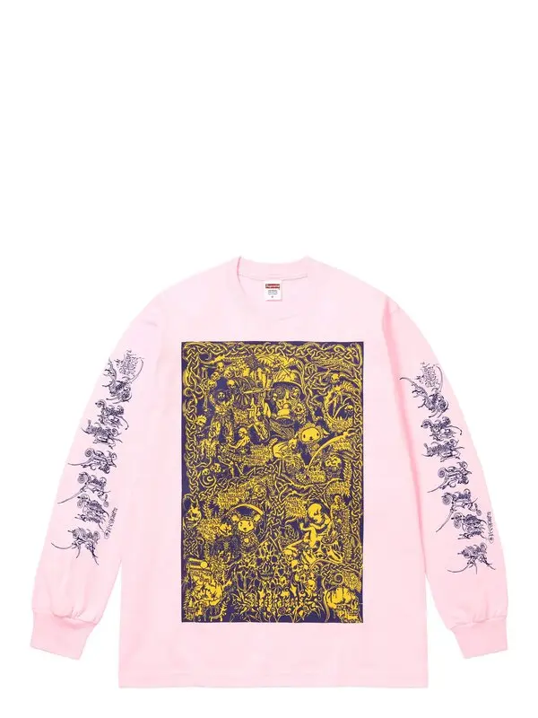 Supreme Wombat Long-sleeve Tee - Pink