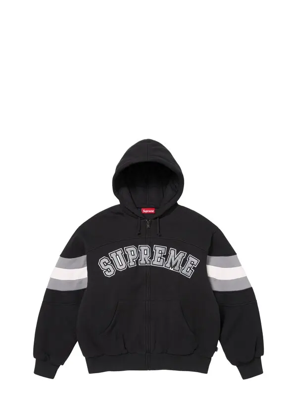 Supreme Filled Zip Up Hooded Sweatshirt - Black