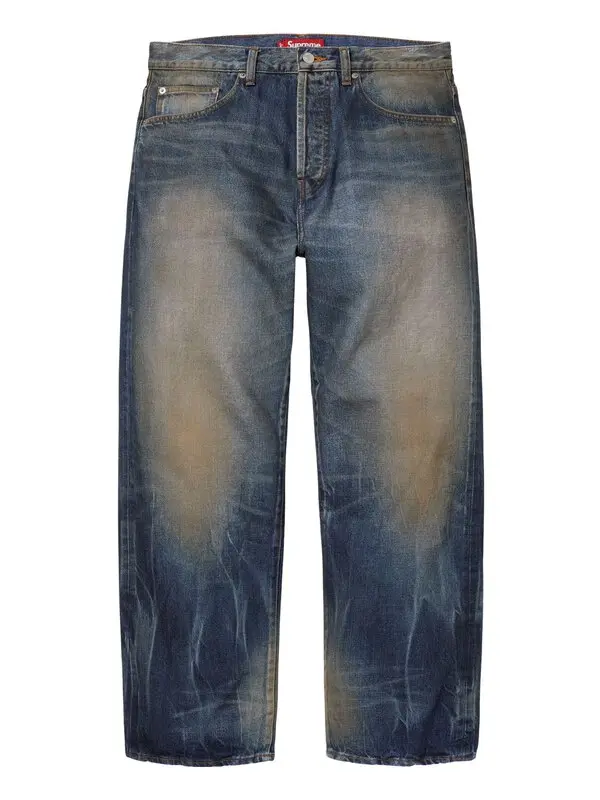 Supreme Distressed Loose Fit Selvedge Jean - Blue