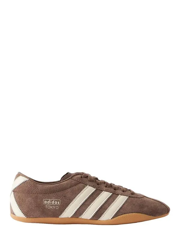 ADIDAS ORIGINALS Tokyo Leather-trimmed Suede Sneakers - Brown