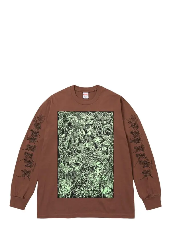 Supreme Wombat Long-sleeve Tee - Brown