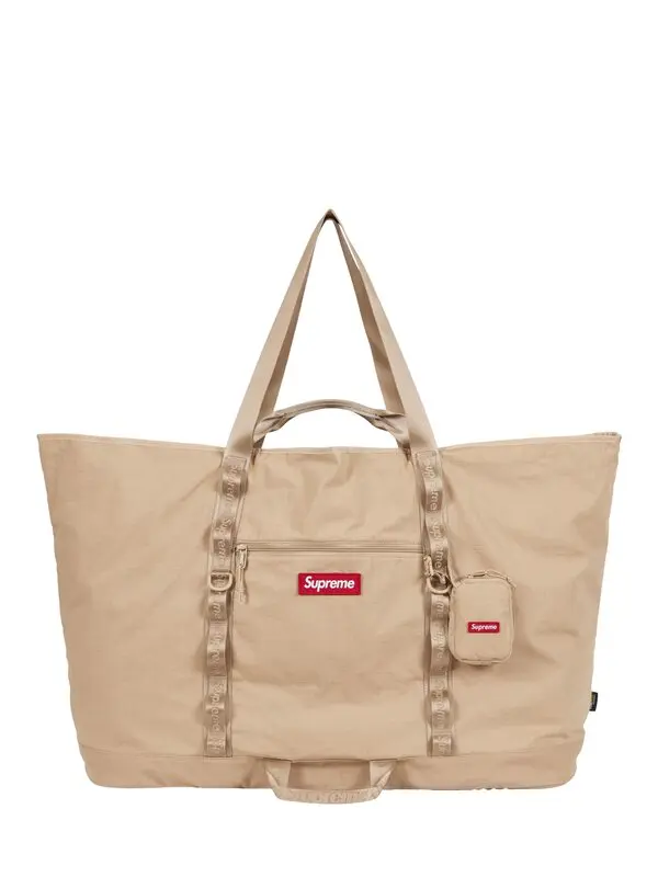 Supreme X-large Tote Bag With Utility Pouch - Tan