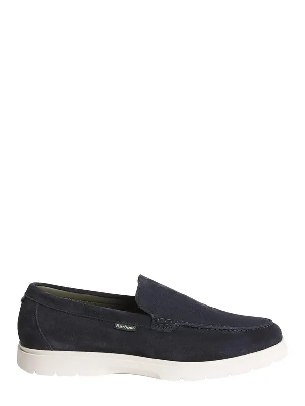 Barbour Suede Carty Loafers - Navy