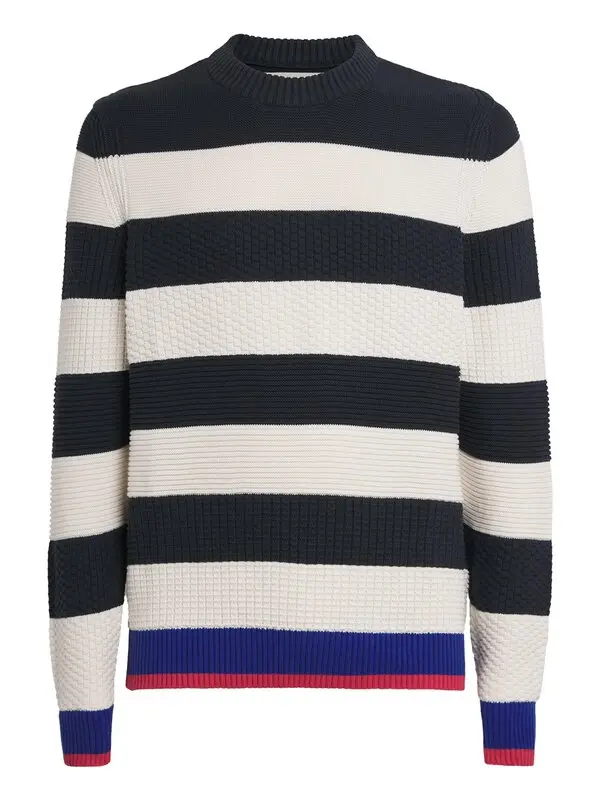 Barbour Cotton Stripe Southwold Sweater - Blue