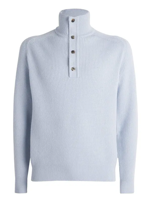 Jacob Cohen Cashmere Funnel-neck Sweater - Blue