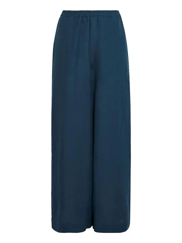ERES Linen Wide-leg Trousers - Navy